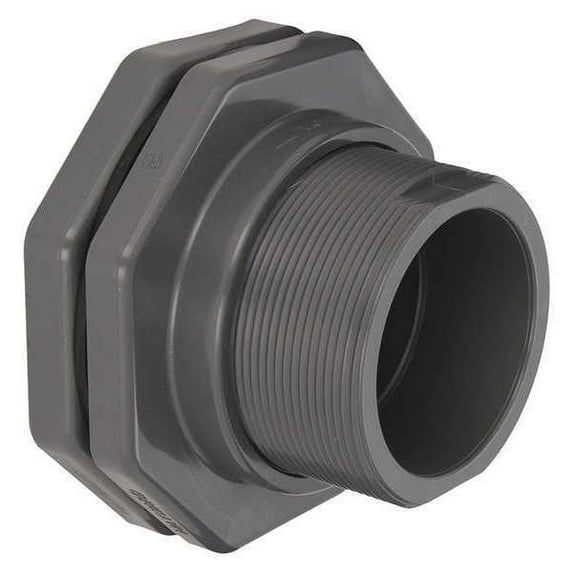 Bulkhead Tank Fitting, 4", PVC/EPDM, Socket x Socket - Walmart.com