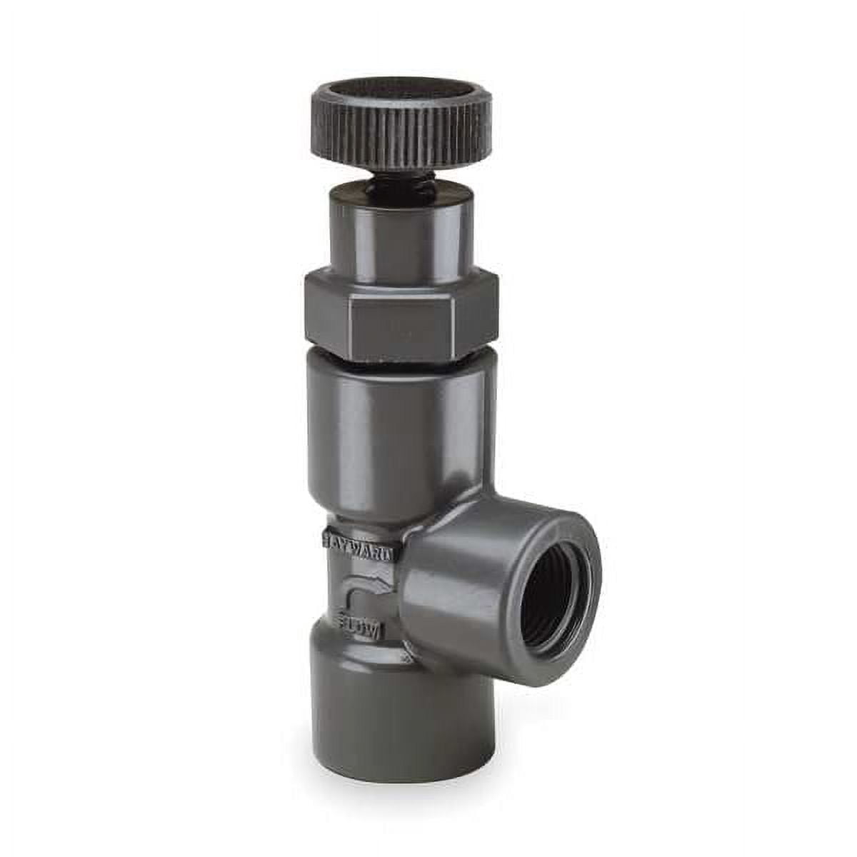 Hayward Flow Control Globe Valve, Angle, 2", PVC/FPM, Threaded AV10200T ...