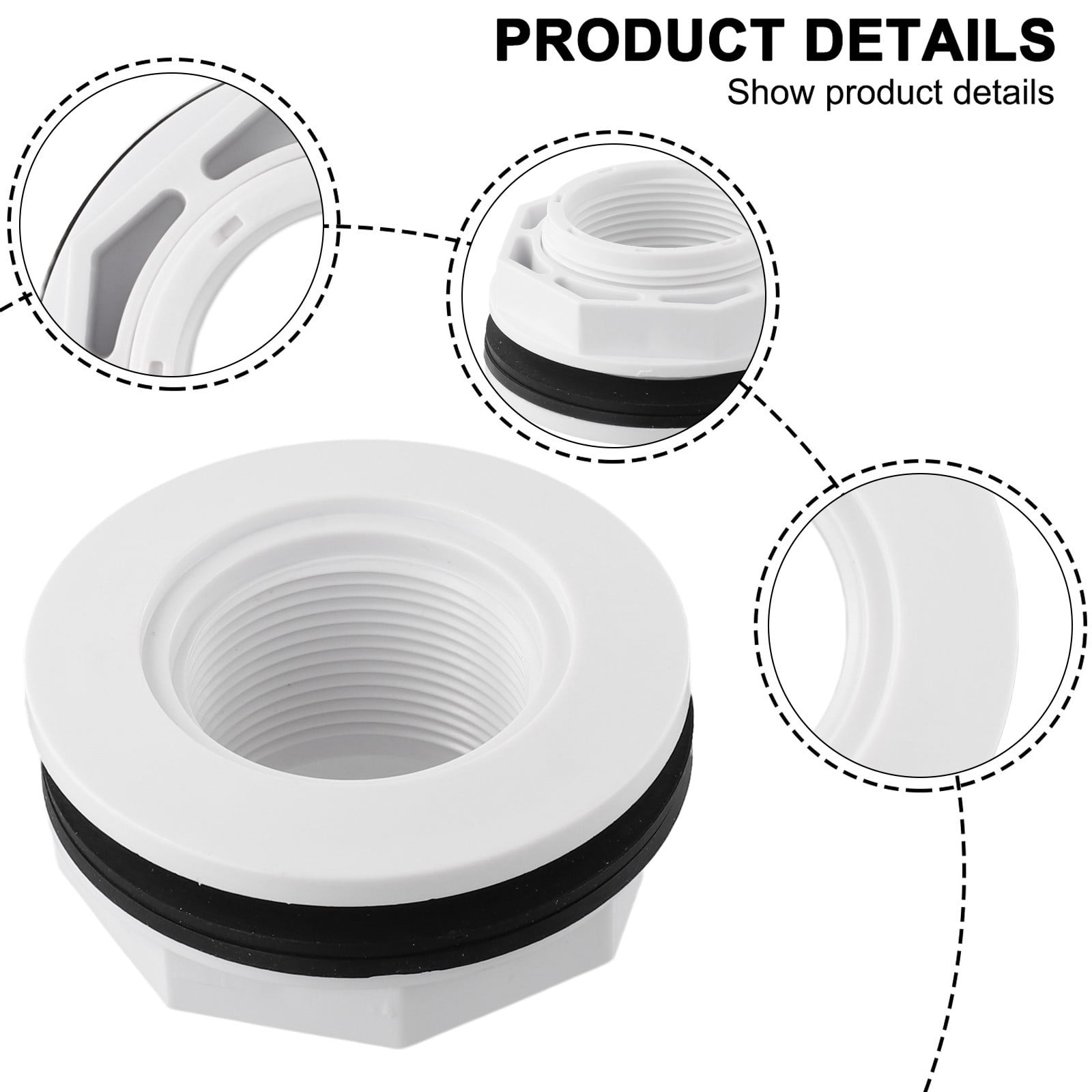 Hayward SP1023 Pool Inlet Return Fitting 1.5\" Threaded with Locknut ...