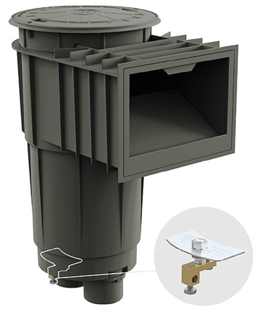 Hayward SP1072S2DGR Dark Gray-Colored Gunite Pool Ground Skimmer w ...
