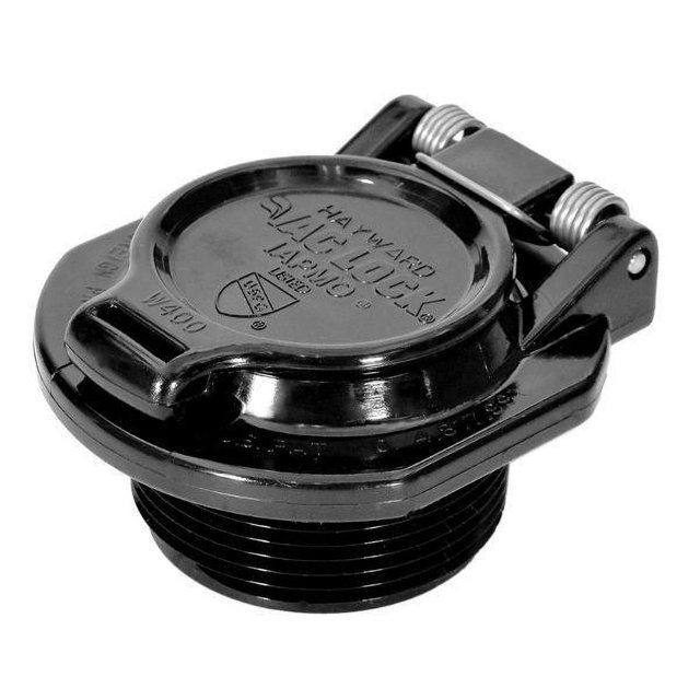 Hayward W400BBKP Vac Lock Pool Vacuum Lock Safety Wall Fitting, Black ...