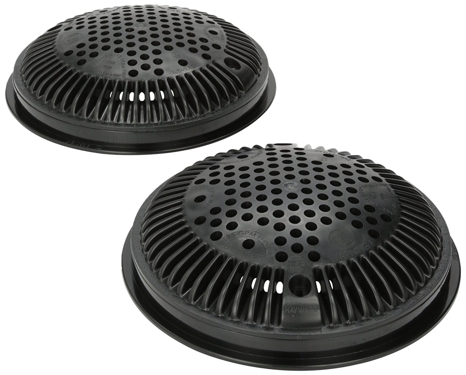 Hayward WG1030AVBLKPAK2 Dual Suction Flow Drain Cover and Frame - Black ...