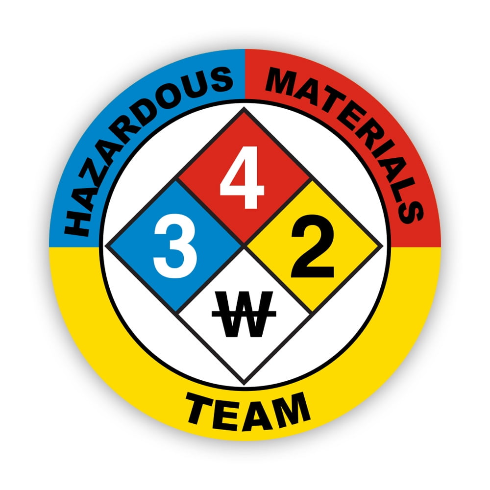 Haz Mat Hazardous Materials Team Sticker Decal - Self Adhesive Vinyl ...