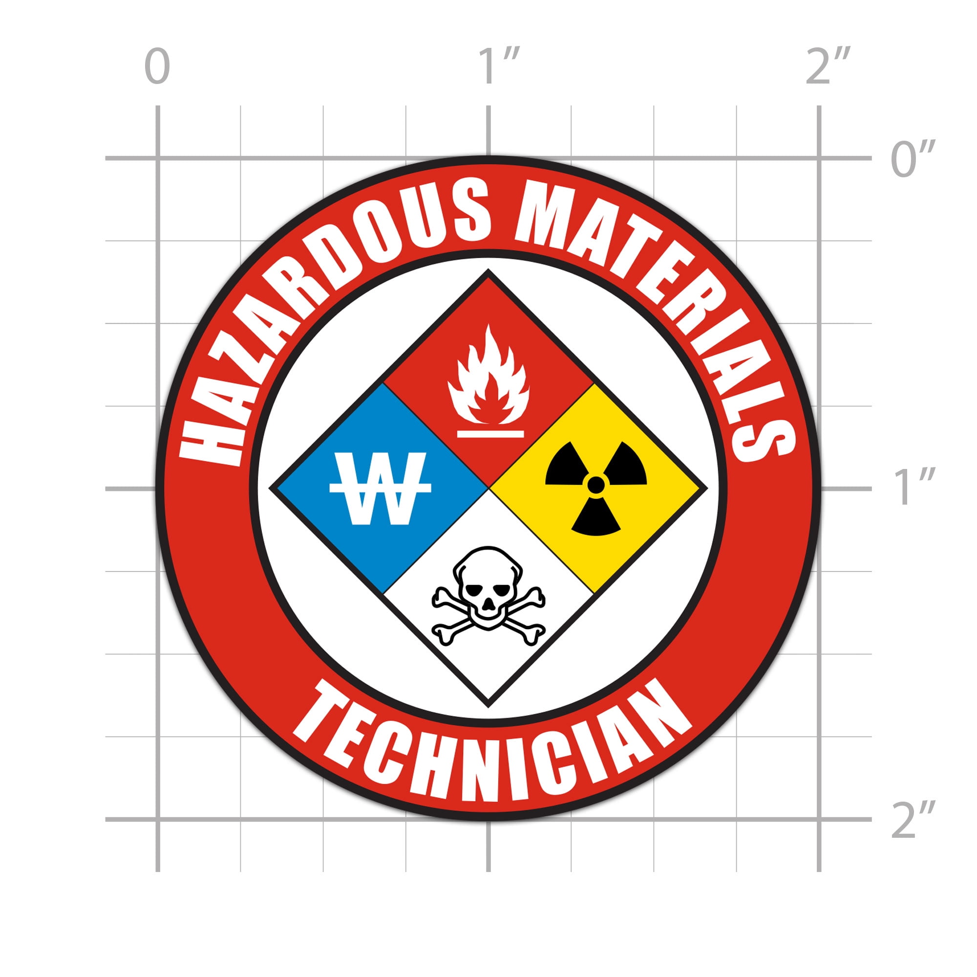 Haz Mat Hazardous Materials Technician Sticker for water bottle phone ...