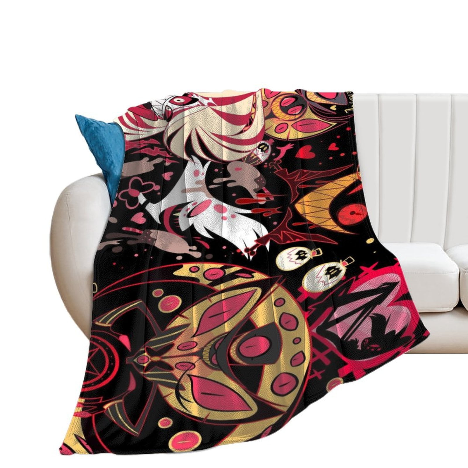 Haz-bin Hotel Throw Blanket Flannel Anime for Girls Boys Men Women Haz ...