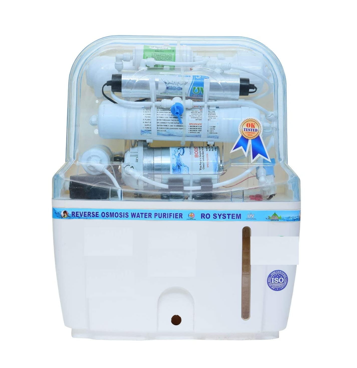 Hazara Water Purifier white color RoUvUfMineral Catridges Tds Adjuster Fresh Swift Plus 14 Stage ...