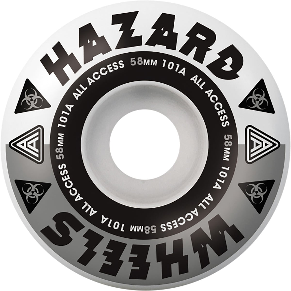 Hazard CP Radial Melt Wheels 58mm White/Silver - Walmart.com