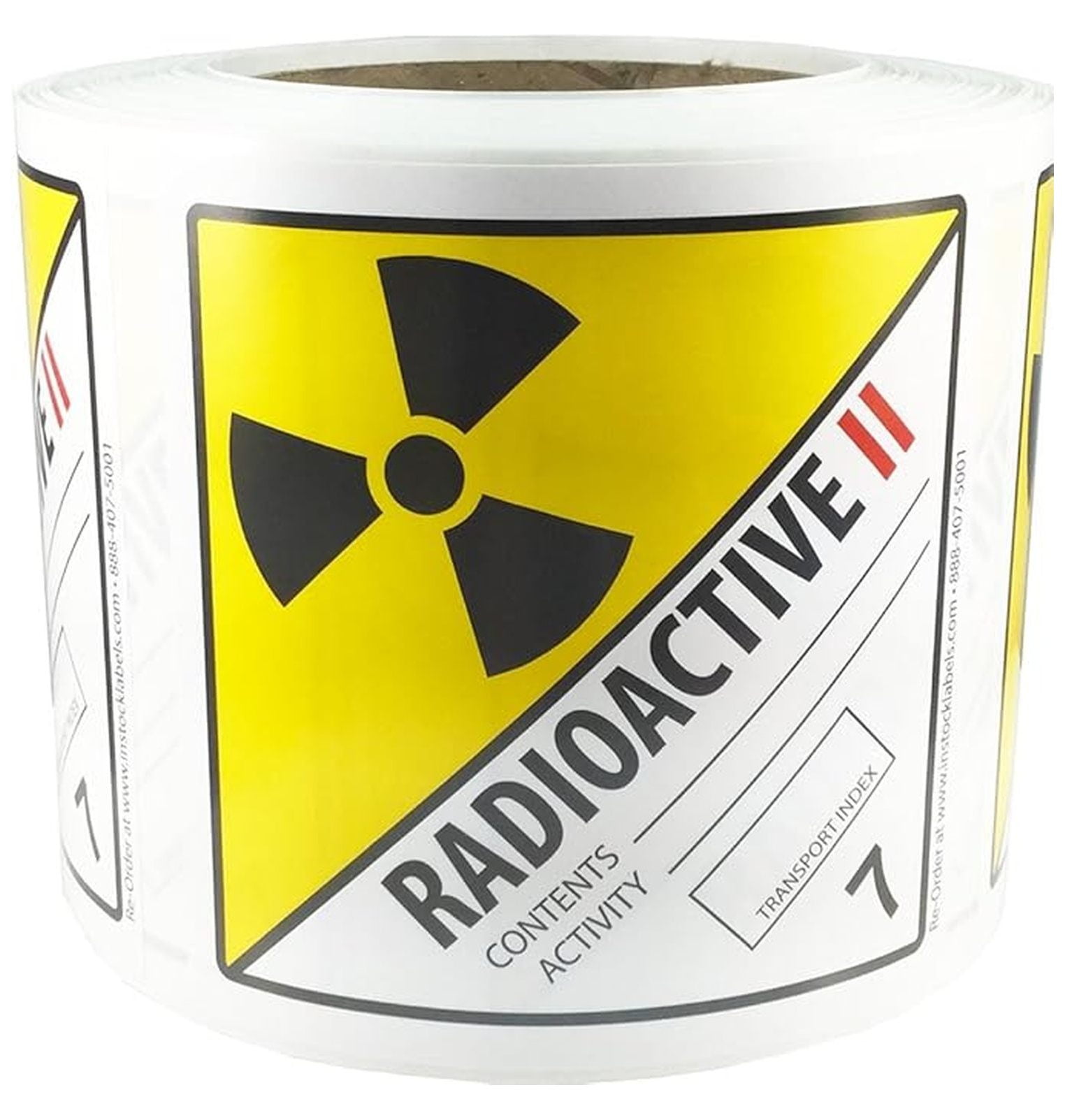 Hazard Class 7 D.O.T. Radioactive II Labels 4x4 Inch Square 500 Adhesive Labels - Walmart.com