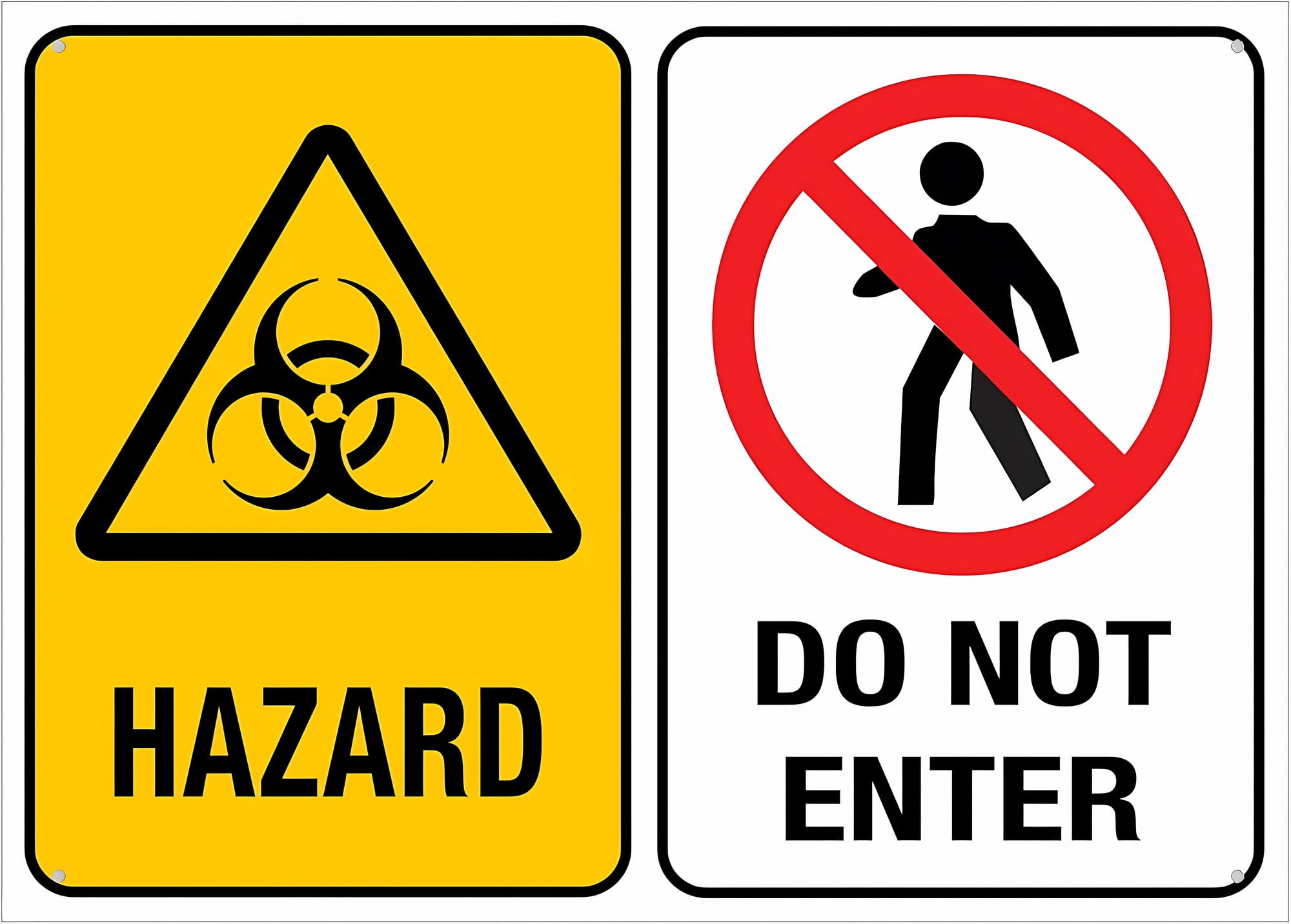 Hazard Do Not Entry Sign - 8"x12" Rust Free Aluminum Metal Sign, Pre ...