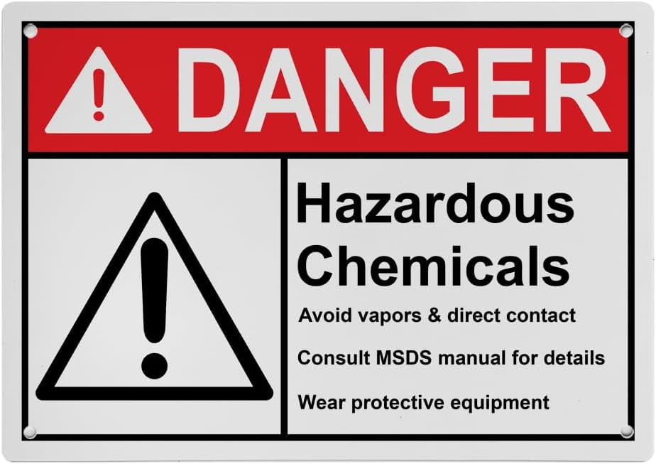 Hazardous Chemicals Avoid Vapors MSDS Sign, Industrial MSDS Right to ...