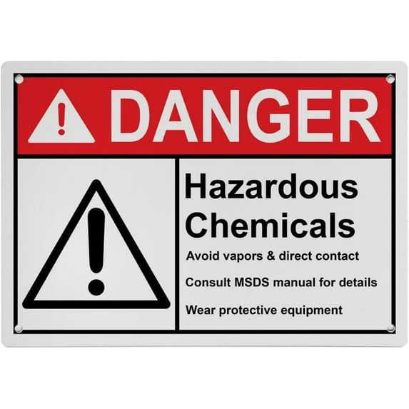 Hazardous Chemicals Avoid Vapors MSDS Sign, Industrial MSDS Right to ...