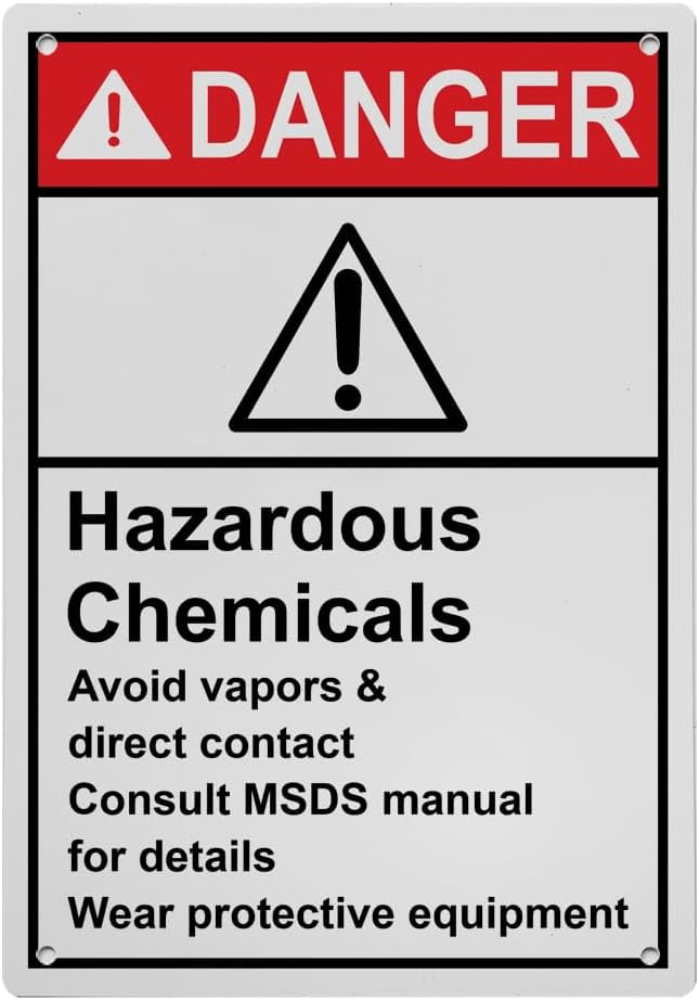 Hazardous Chemicals Avoid Vapors MSDS Sign, Industrial MSDS Right to ...