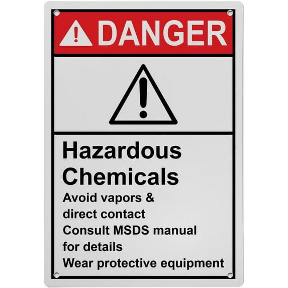 Hazardous Chemicals Avoid Vapors MSDS Sign, Industrial MSDS Right to ...