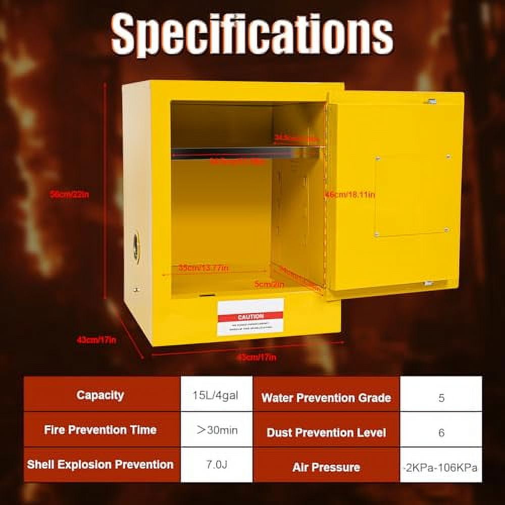 Hazardous Storage Cabinet/Safety Cabinet, 22 "X 18" X 18 "Safety ...