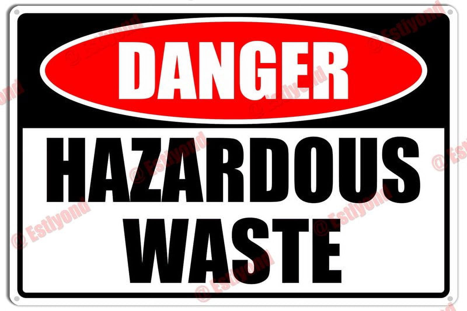 Hazardous Waste Caution Warning Notice Aluminum Metal Sign 8"X12 ...
