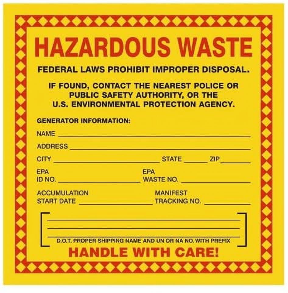 Hazardous Waste Sticker