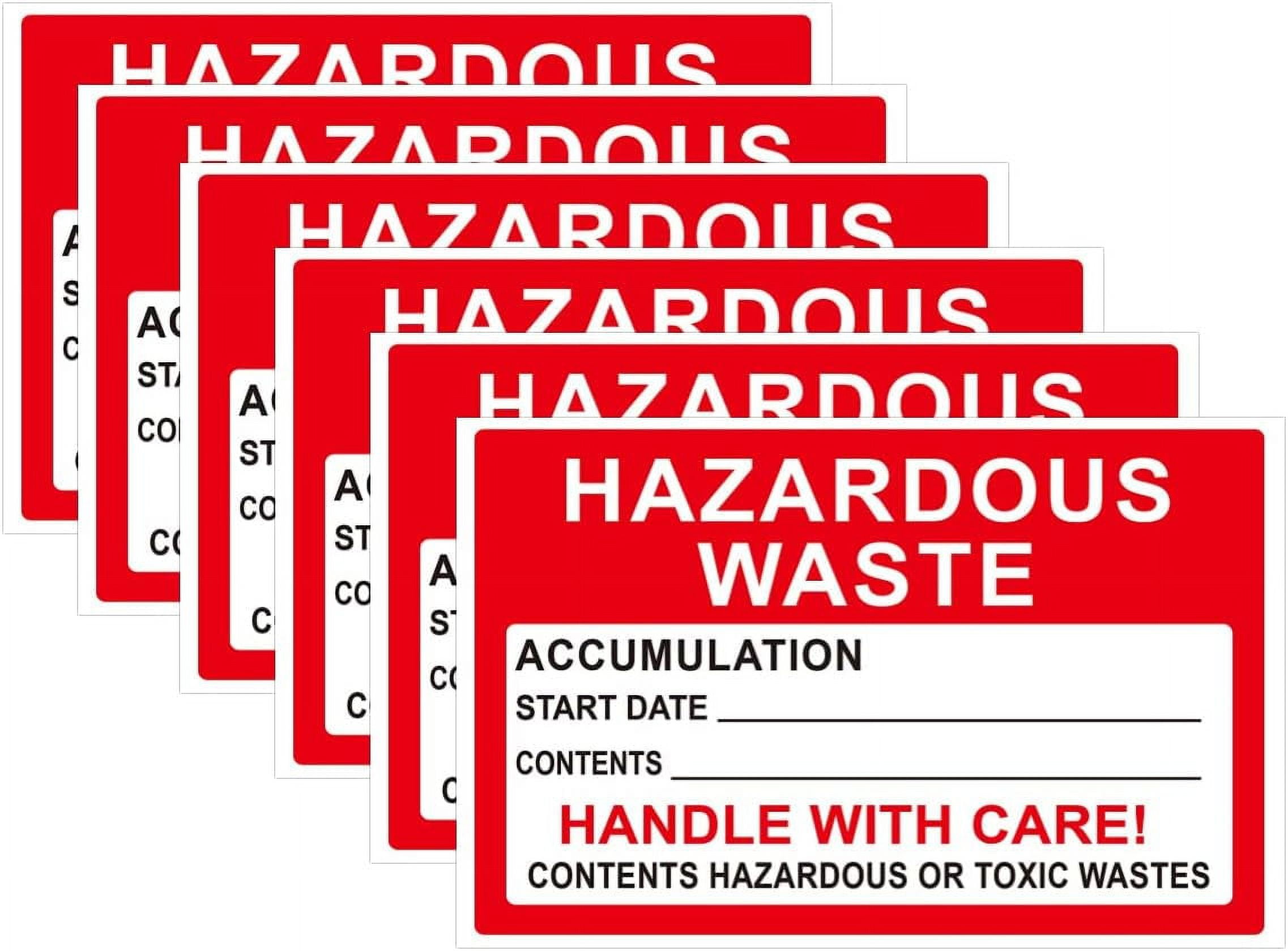Hazardous Waste Sticker Label Handle with Care Sticker Toxic Waste ...