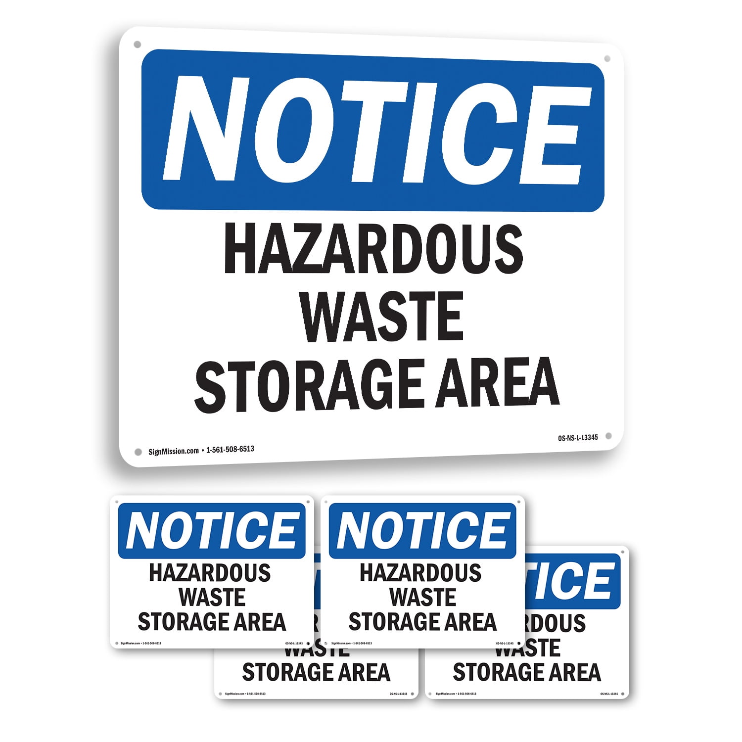 Hazardous Waste Storage Area OSHA Notice Aluminum Sign 10 Inch x 7 Inch ...