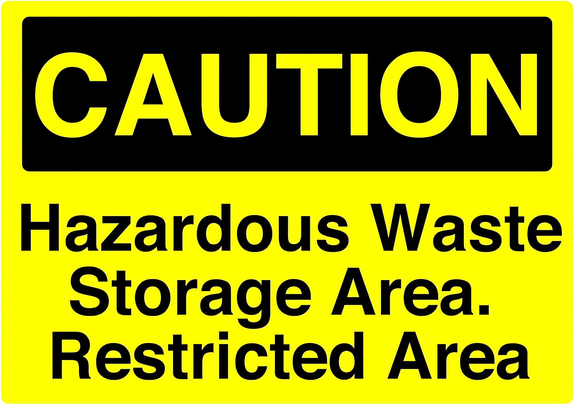 Hazardous Waste Storage Area Sign - 8"x12" Metal Tin Sign for ...
