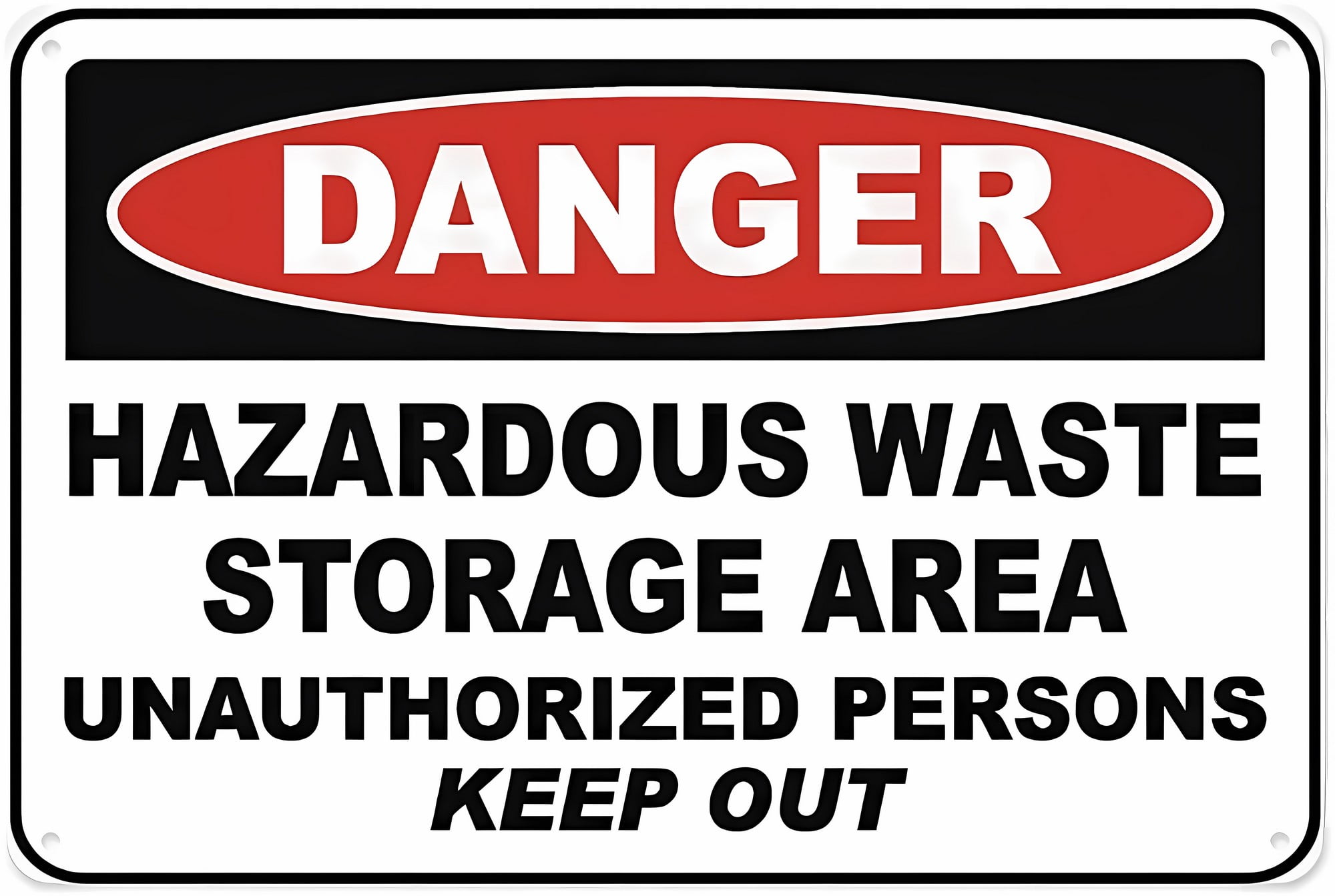 Hazardous Waste Storage Area Sign - 8"x12" Vintage Metal Warning Sign ...