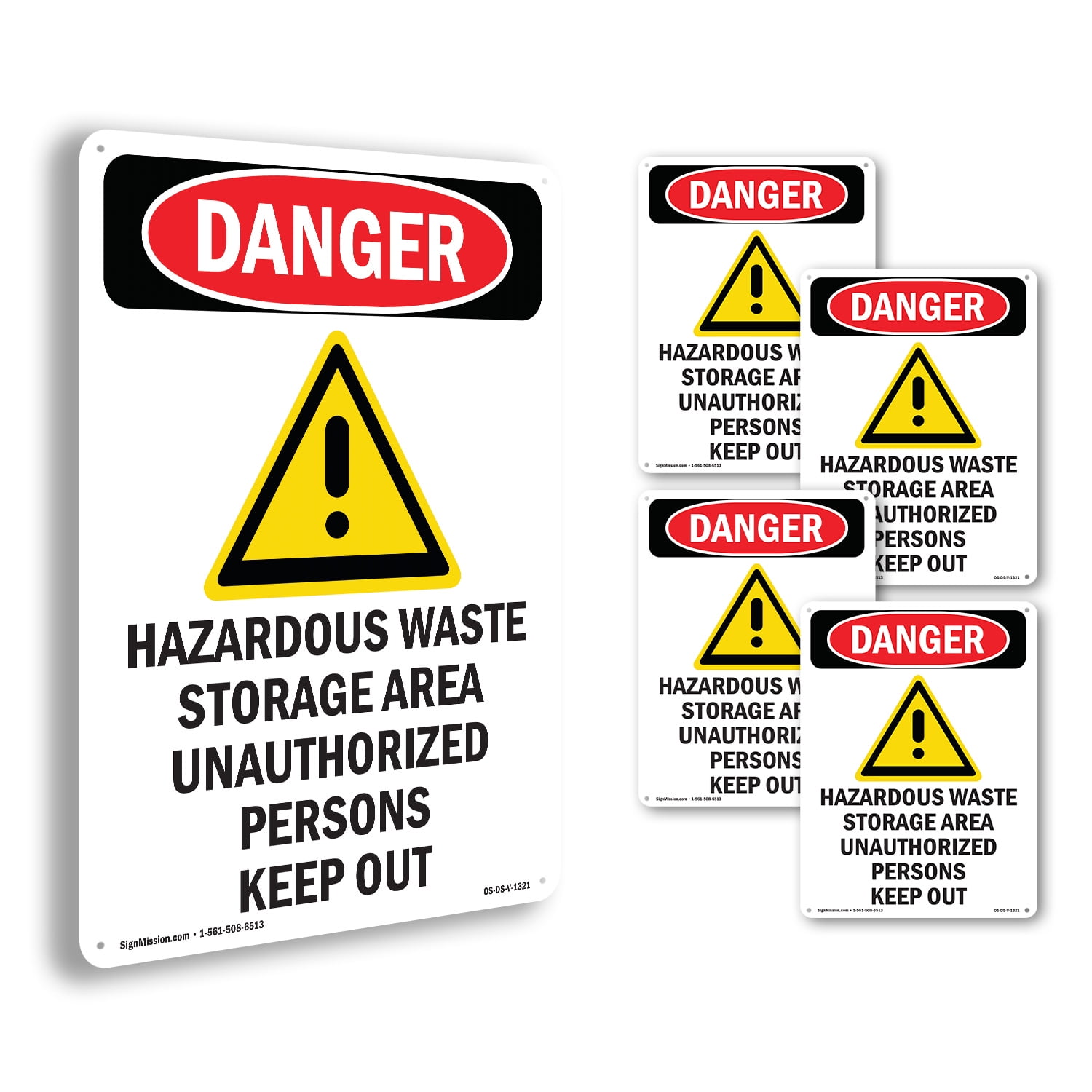 Hazardous Waste Storage OSHA Danger Aluminum Sign 18 Inch x 12 Inch - 5 ...