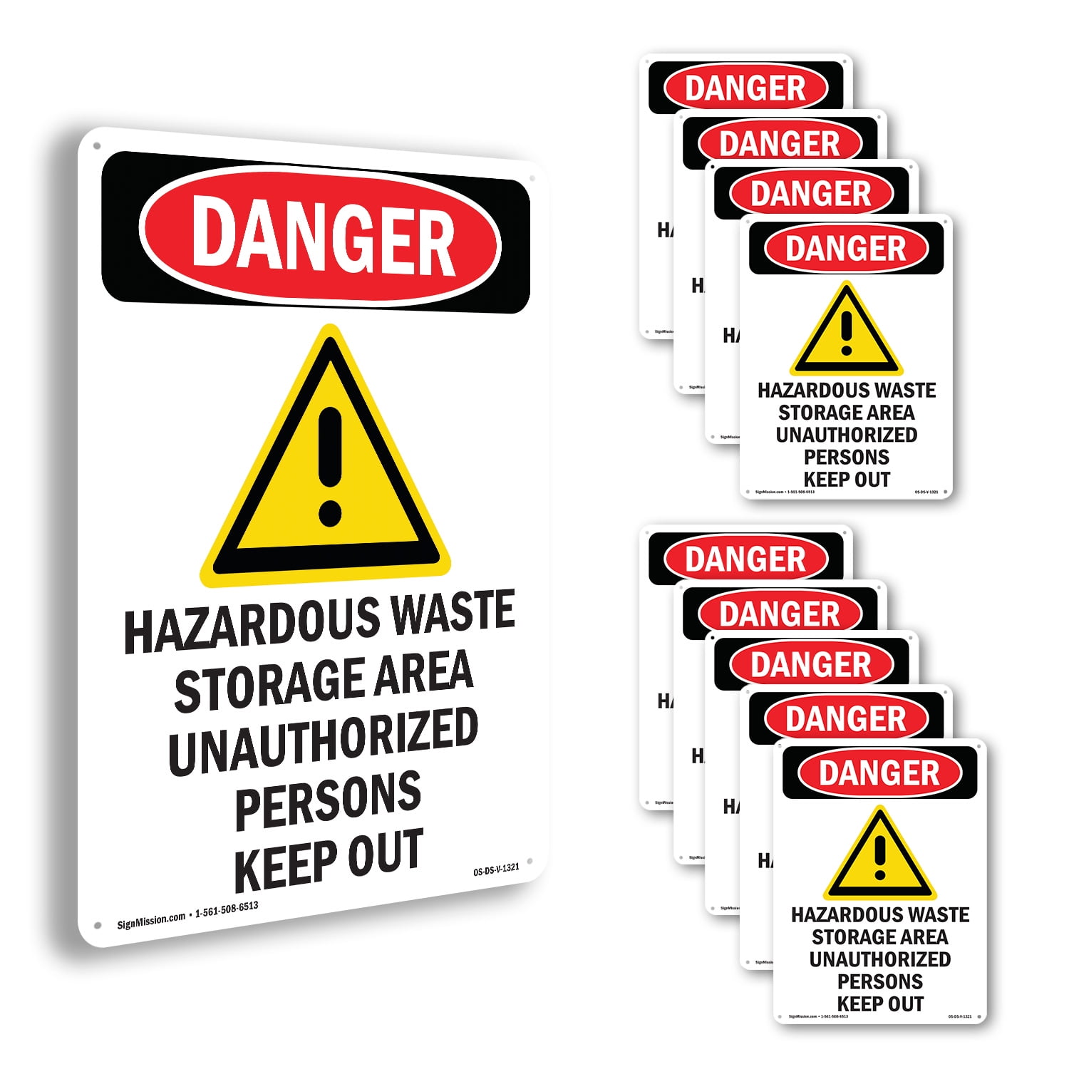 Hazardous Waste Storage OSHA Danger Aluminum Sign 24 Inch x 18 Inch ...