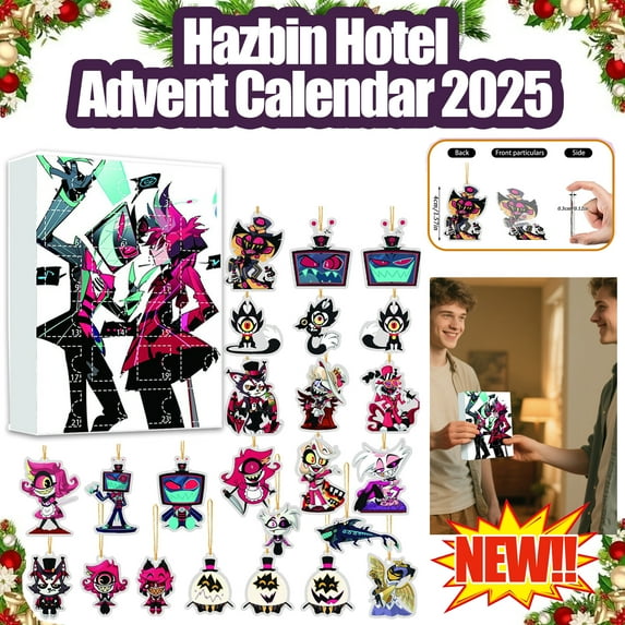 Hazbin Christmas Advent Calendar - Hotel Character 2D Acrylic Ornaments ...