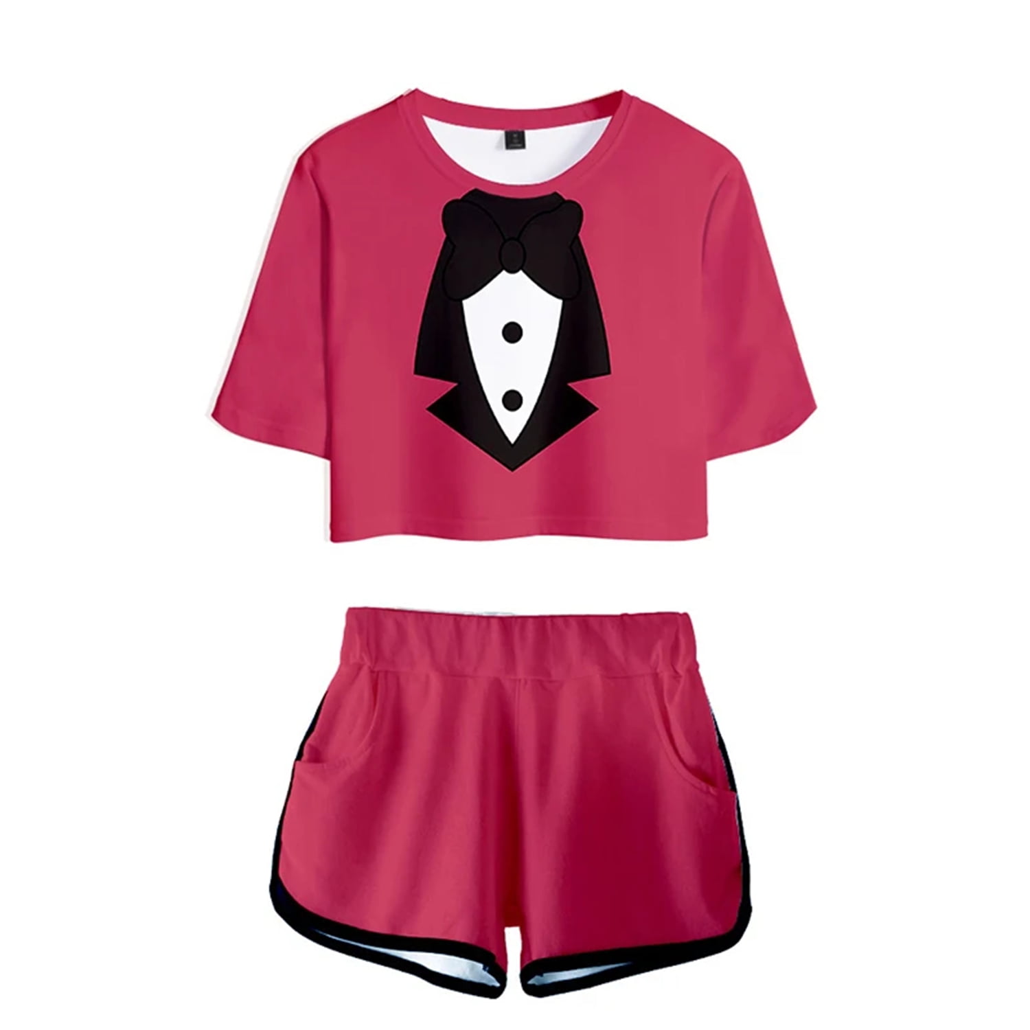 Hazbin Cosplay Outfit Hotel Costume Women Charlie Alastor Top Shorts ...