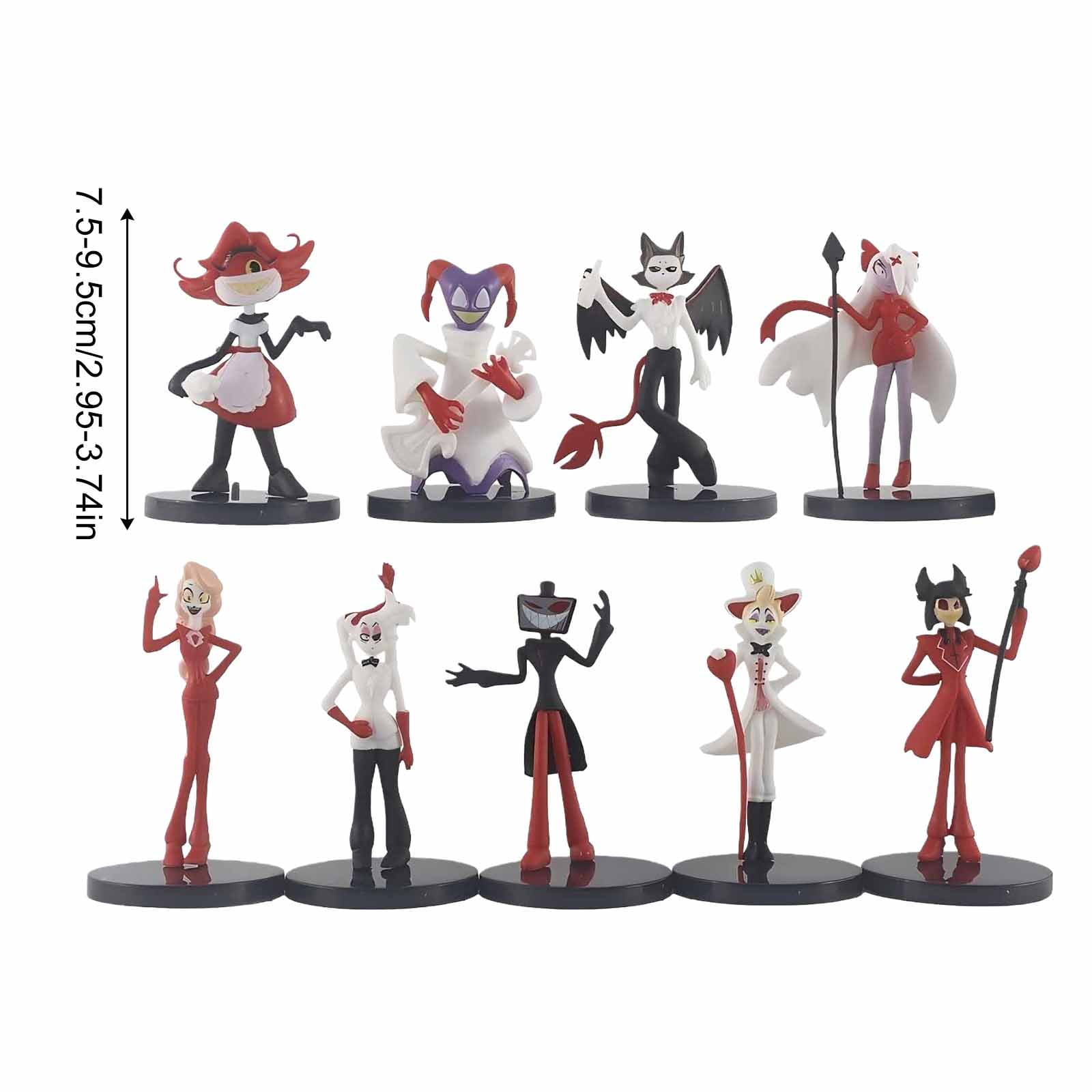 Hazbin Hotel Action Figures 9PC Hazbin Hotel Figurine 3.74" Game ...