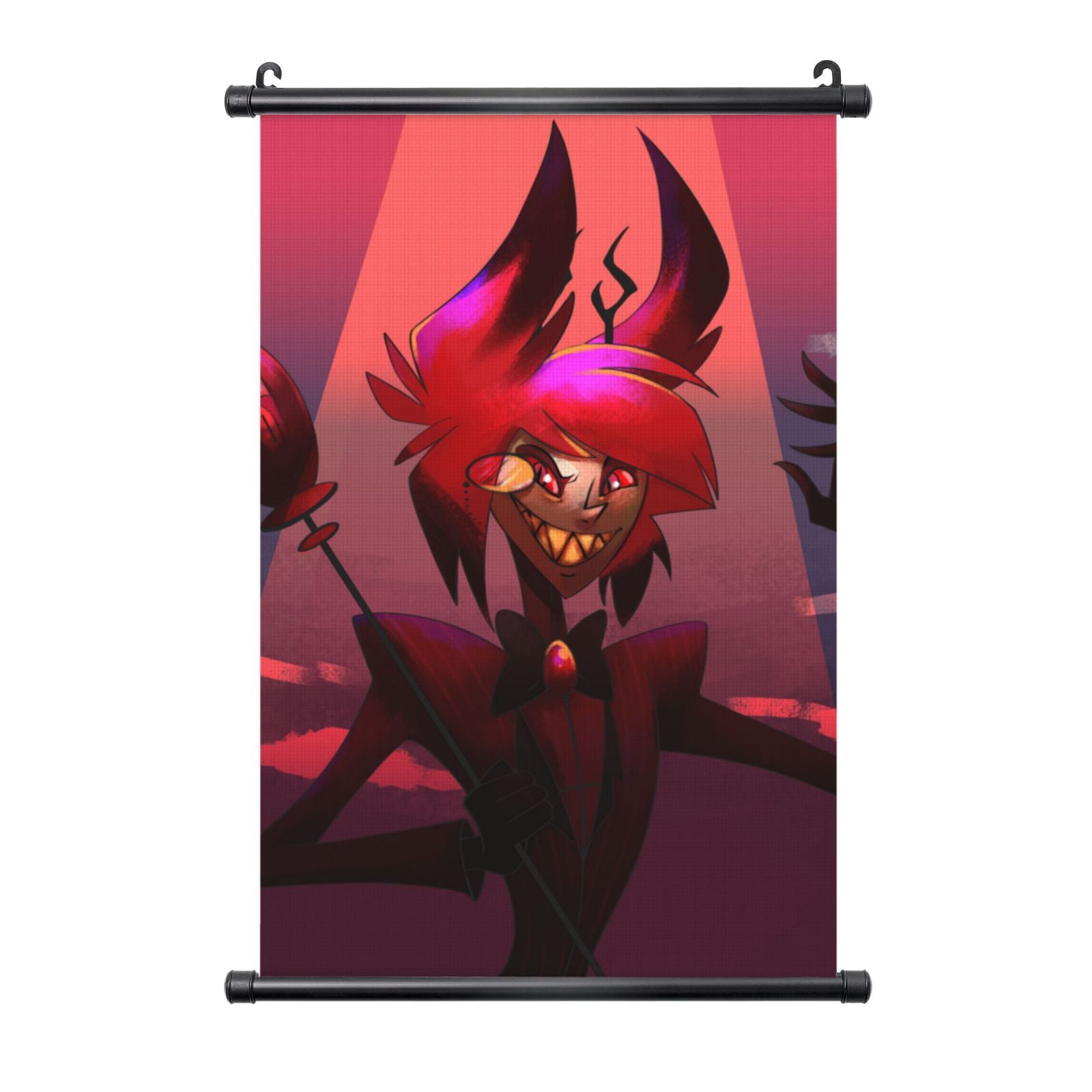 Hazbin Hotel Alastor Black Plastic Shaft Hanging Poster Canvas Wall ...