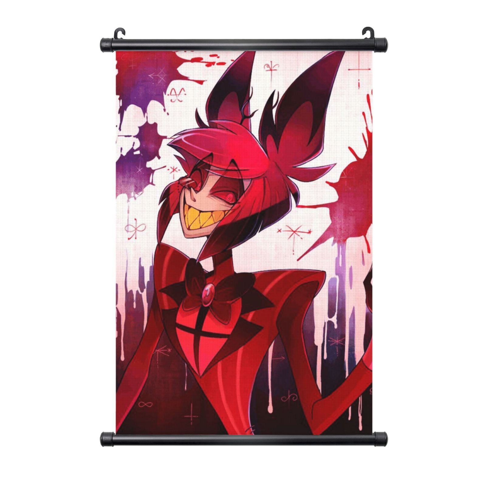 Hazbin Hotel Alastor Black Plastic Shaft Hanging Poster Canvas Wall ...
