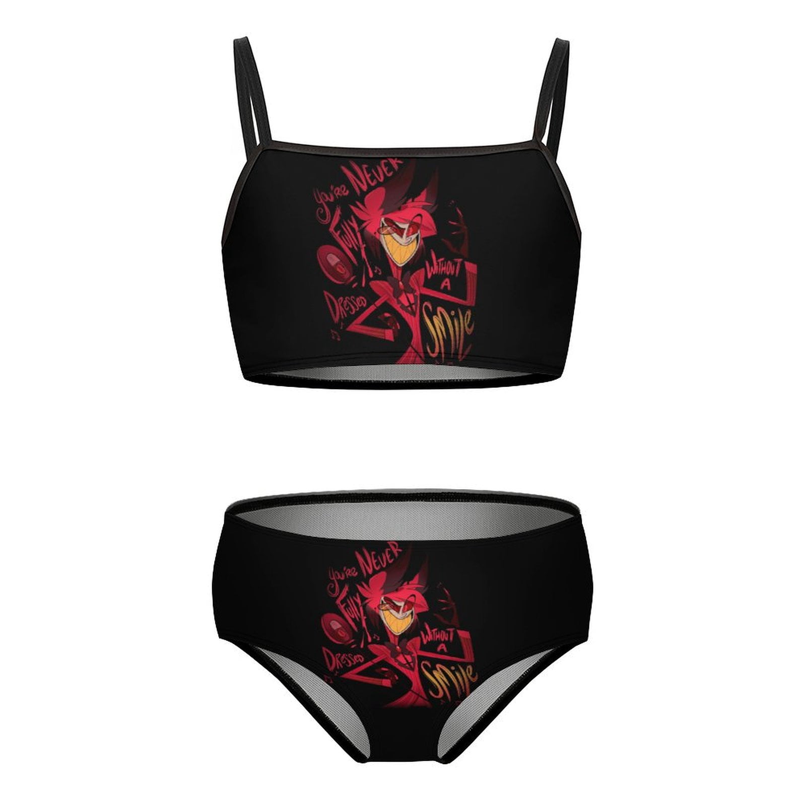 Hazbin Hotel Alastor Children's Swimsuit Girls Swimwear 2 Piece Bikini ...