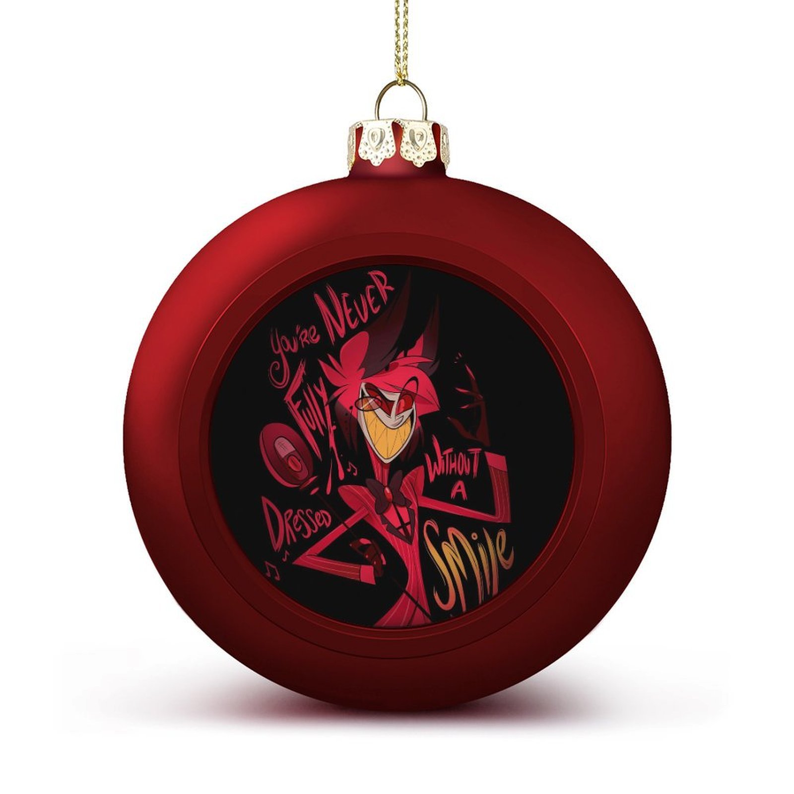 Hazbin Hotel Alastor Christmas Balls Decoration Xmas Gift Sparkling ...