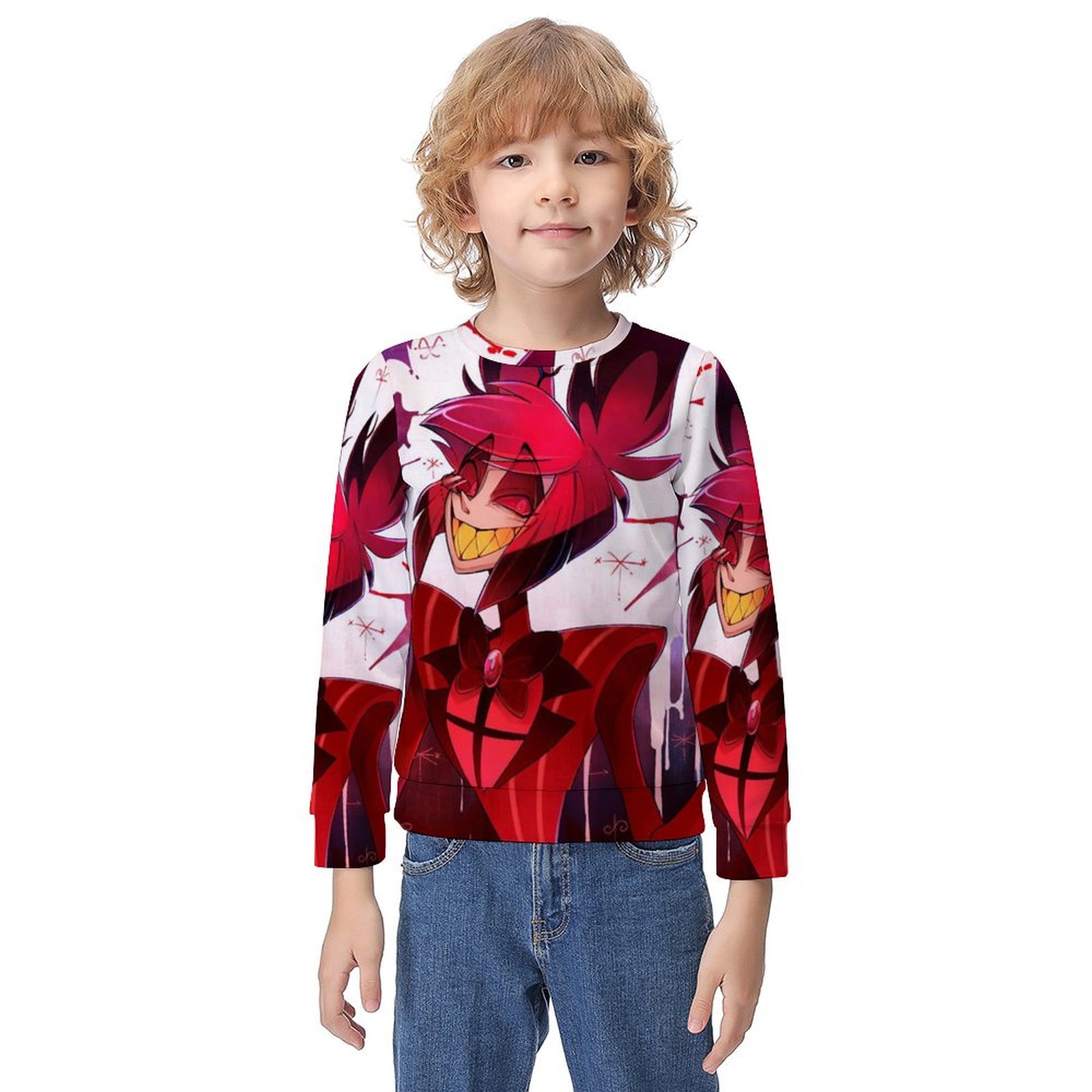 Hazbin Hotel Alastor Hoodie for Kids 3D Printed Pullover Sweatshirts ...