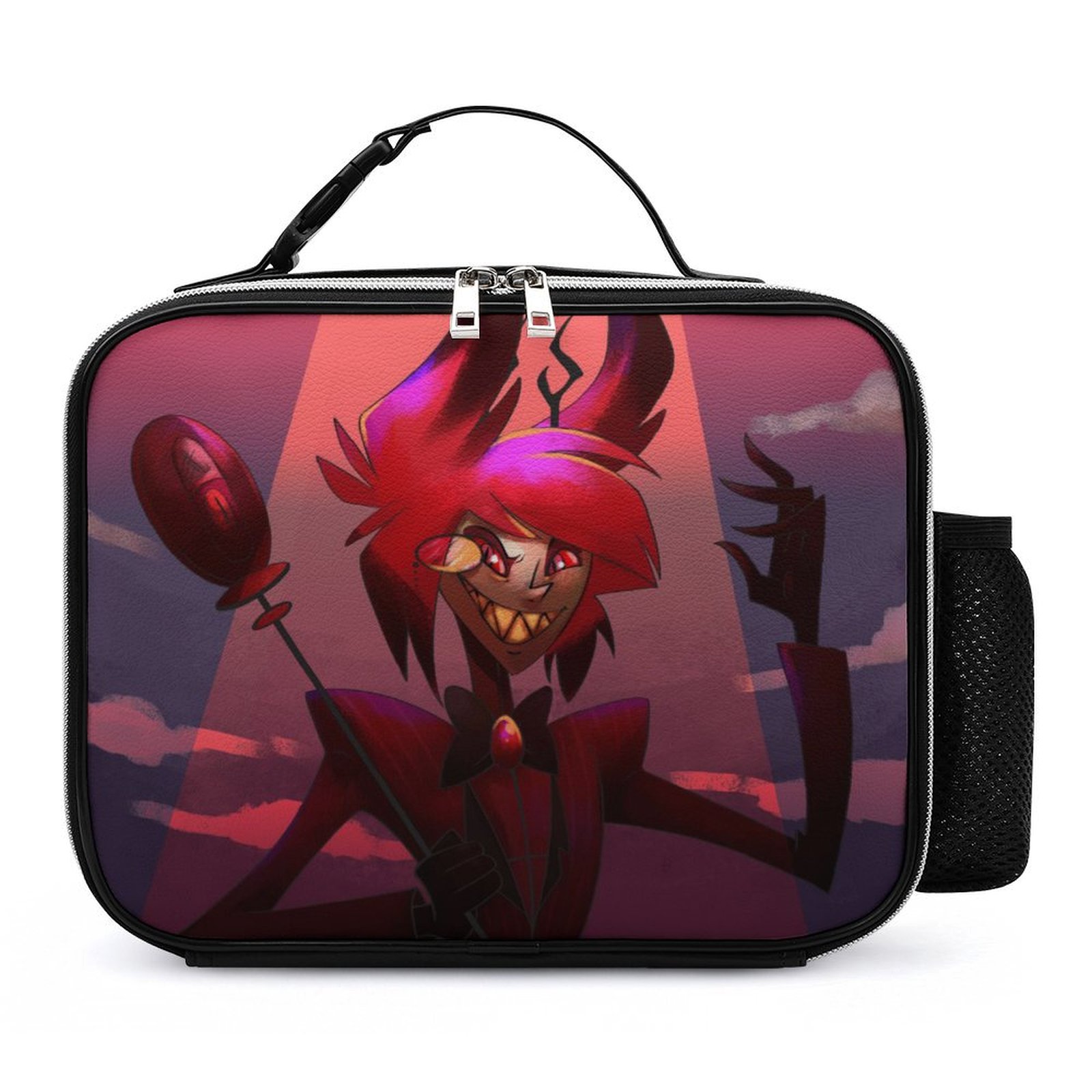 Hazbin Hotel Alastor Insulated Portable Lunch Bag Leather Detachable ...