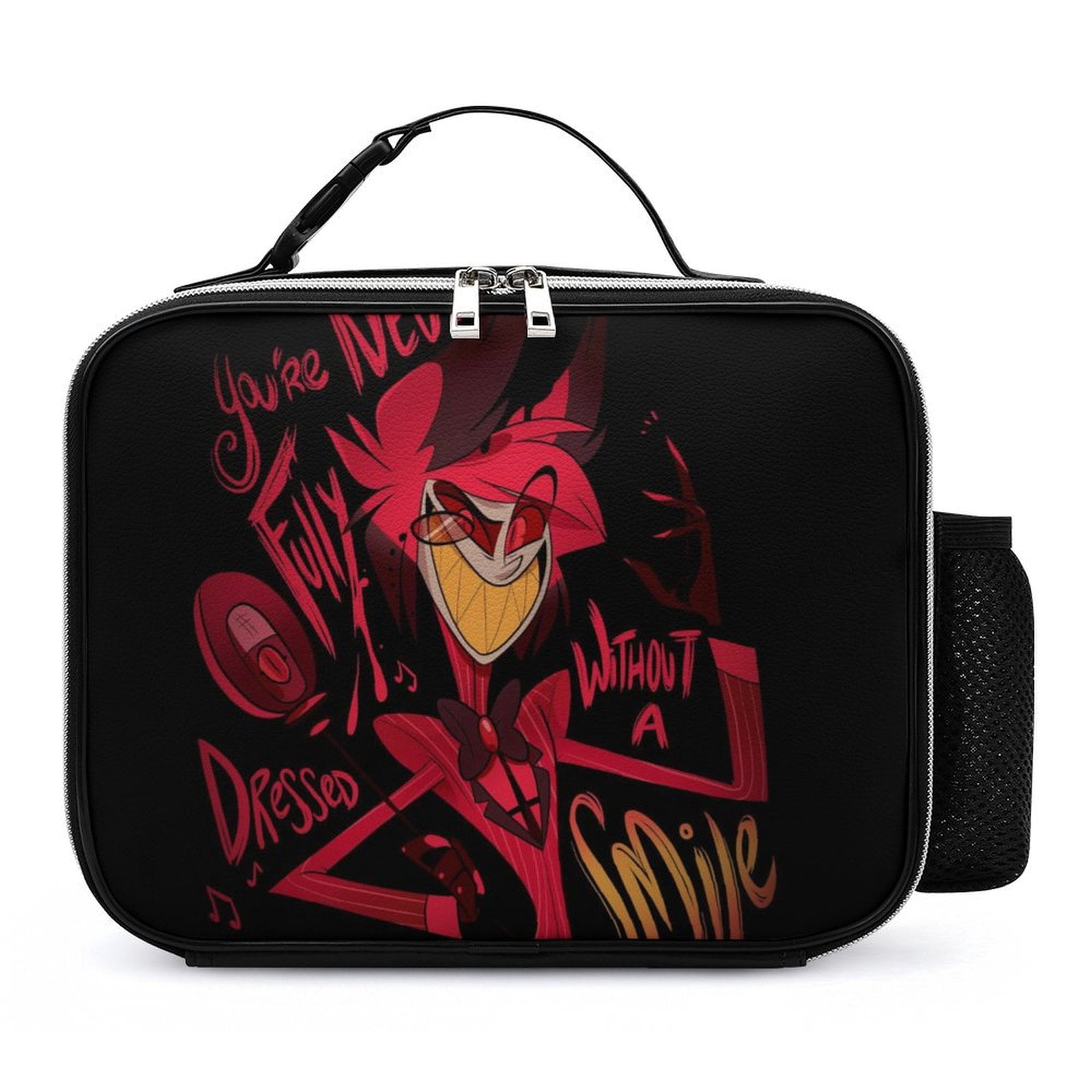 Hazbin Hotel Alastor Insulated Portable Lunch Bag Leather Detachable ...