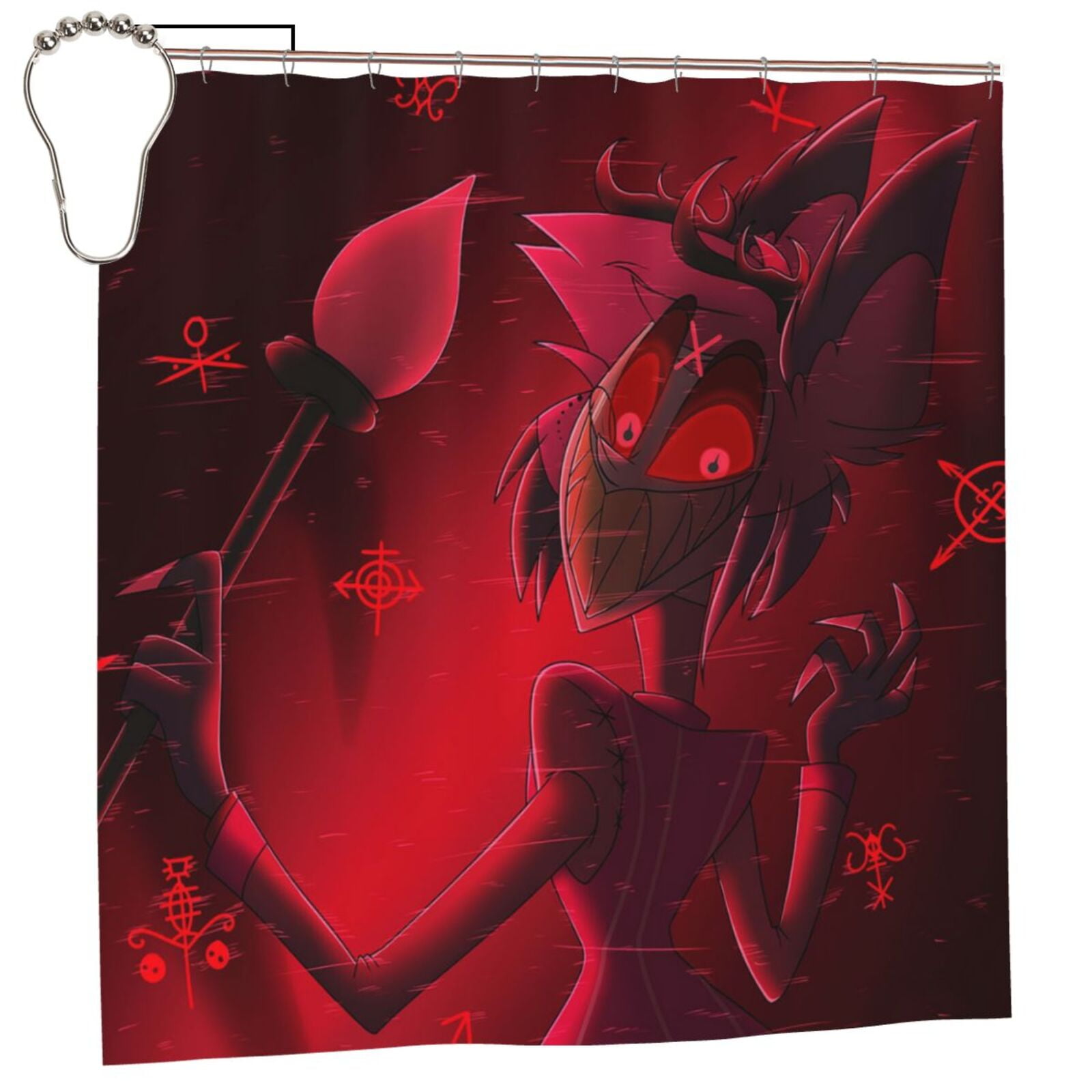 Hazbin Hotel Alastor Love Shower Curtain 72 X 72 In For Bathroom Decor ...