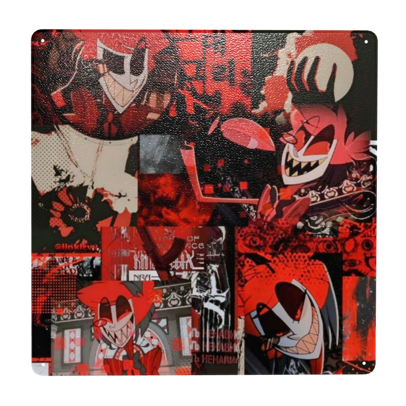 Hazbin Hotel Alastor Printed Pintura Impresa En Estaño, Decoración De Pared Para El Hogar (12x ...