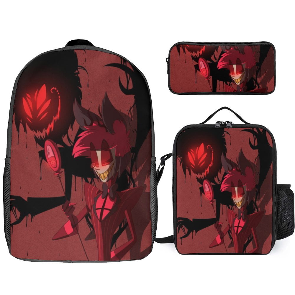 Hazbin Hotel Alastor Radio Demon Backpack With Lunch Bag Pencil Case ...