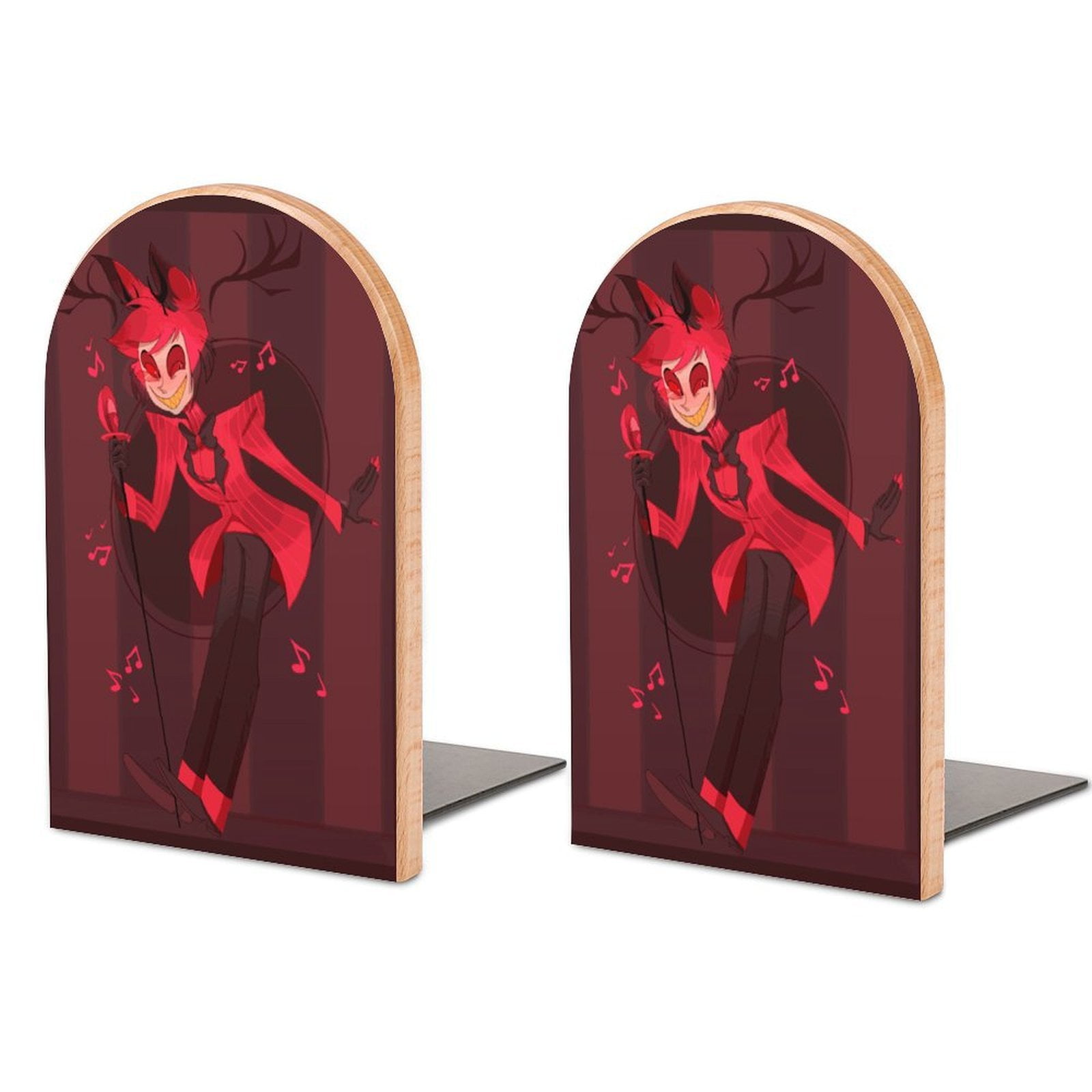 Hazbin Hotel Alastor Radio Demon Bookends Wood Book Divider Decor ...