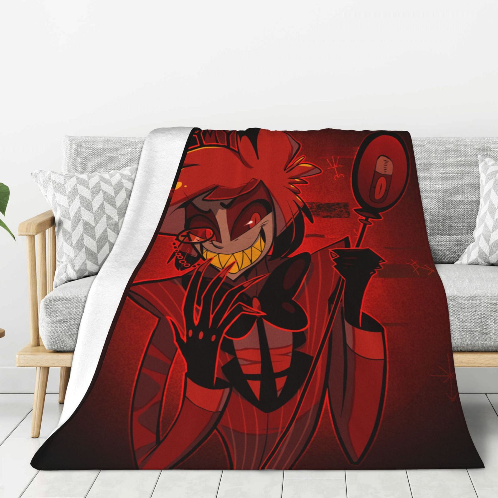 Hazbin Hotel Alastor Radio Demon Flannel Blanket Cozy Ultra-Soft Micro ...