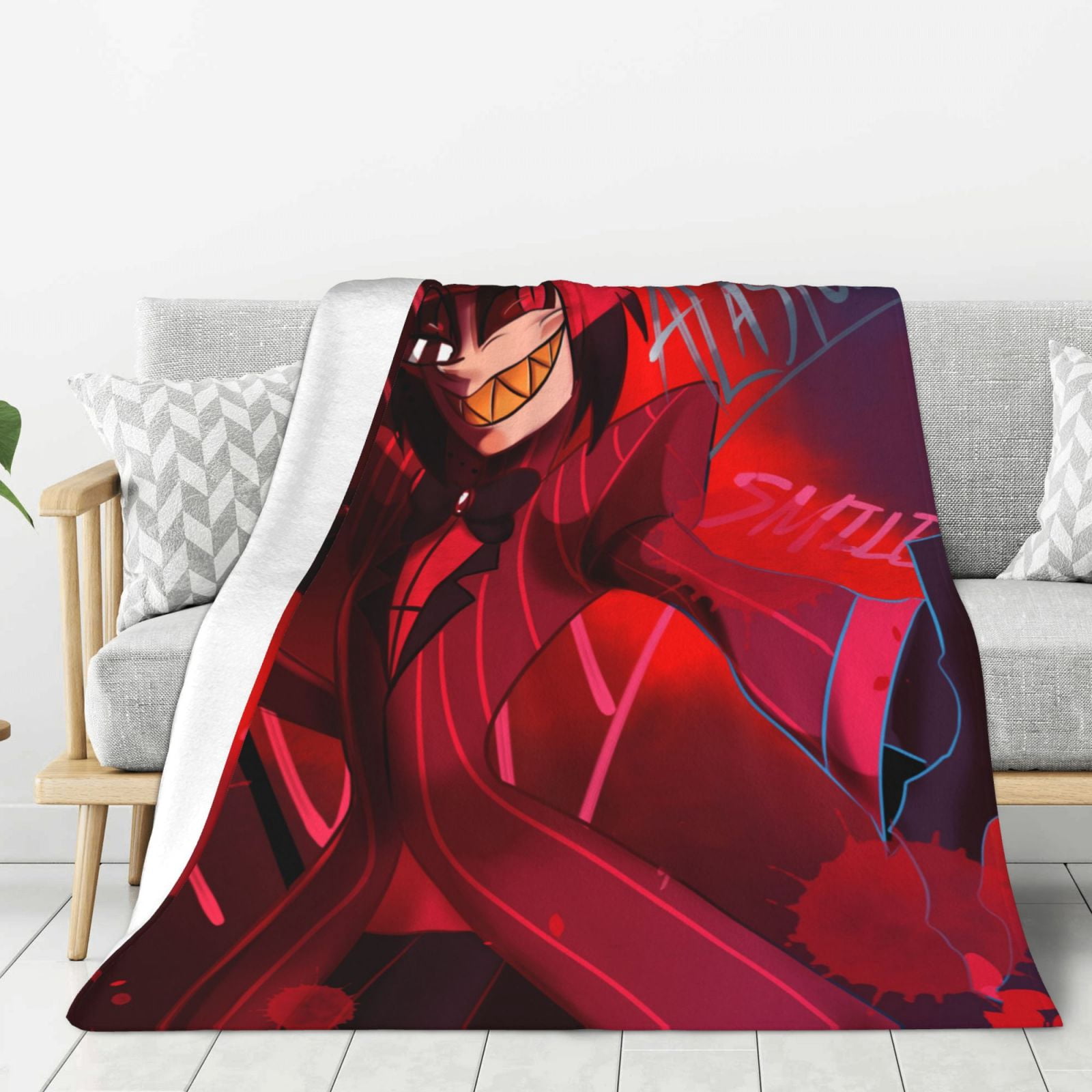 Hazbin Hotel Alastor Radio Demon Flannel Blanket Cozy Ultra-Soft Micro ...