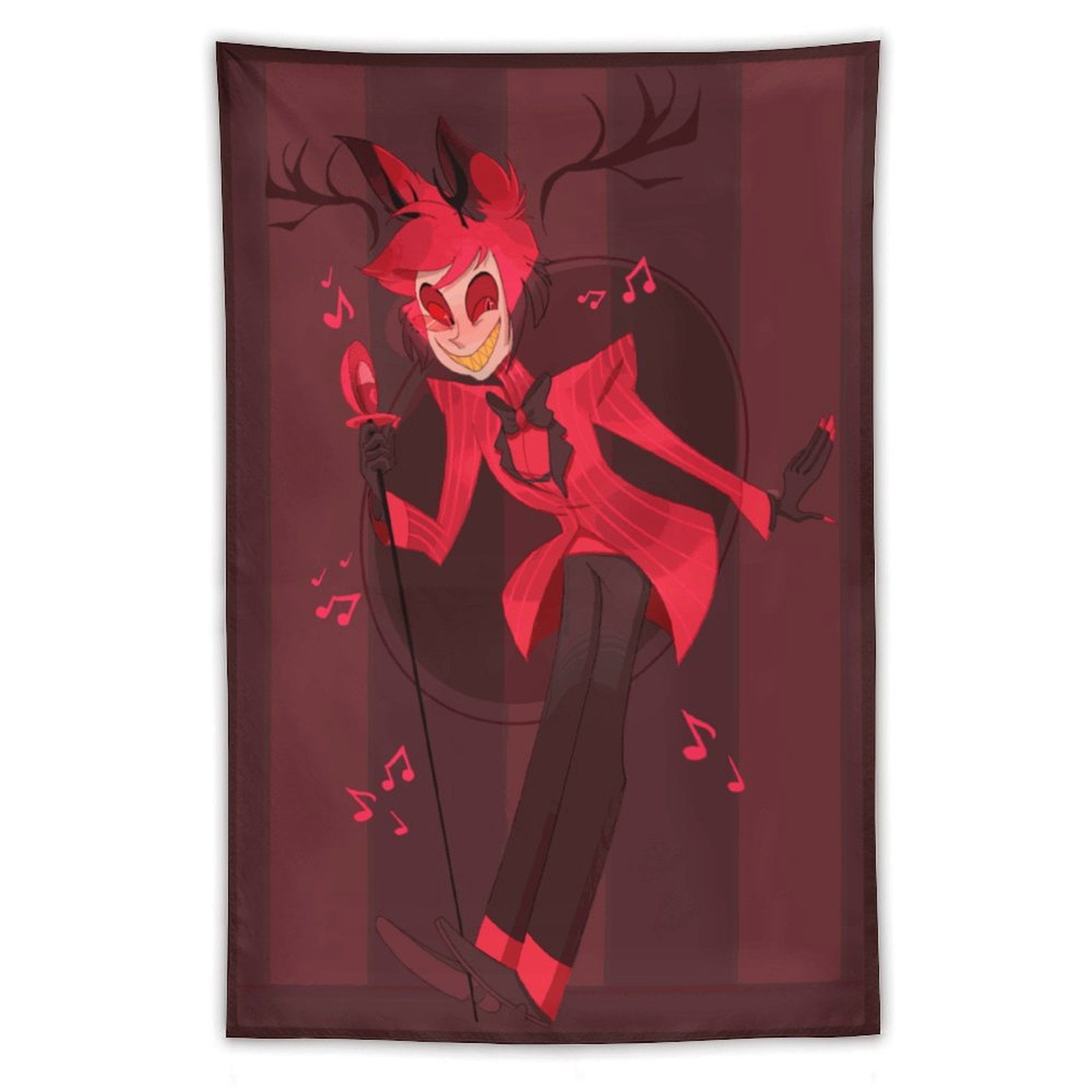 Hazbin Hotel Alastor Radio Demon Tapestry Luxury Wall Hanging ...