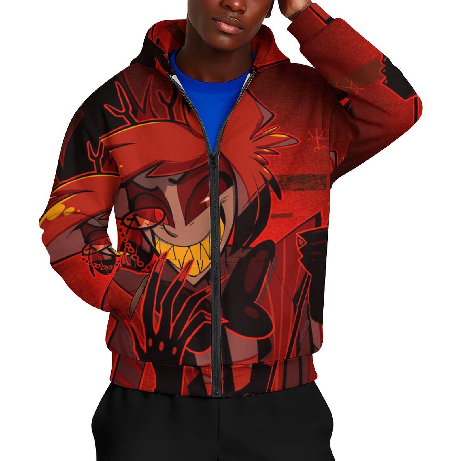 Hazbin Hotel Alastor Radio Demon Teen Sweatshirts Zipper Hoodies Coat ...