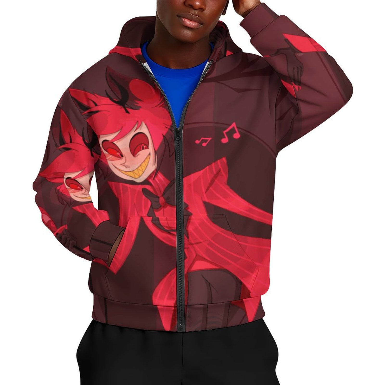 Hazbin Hotel Alastor Radio Demon Teen Sweatshirts Zipper Hoodies Coat ...