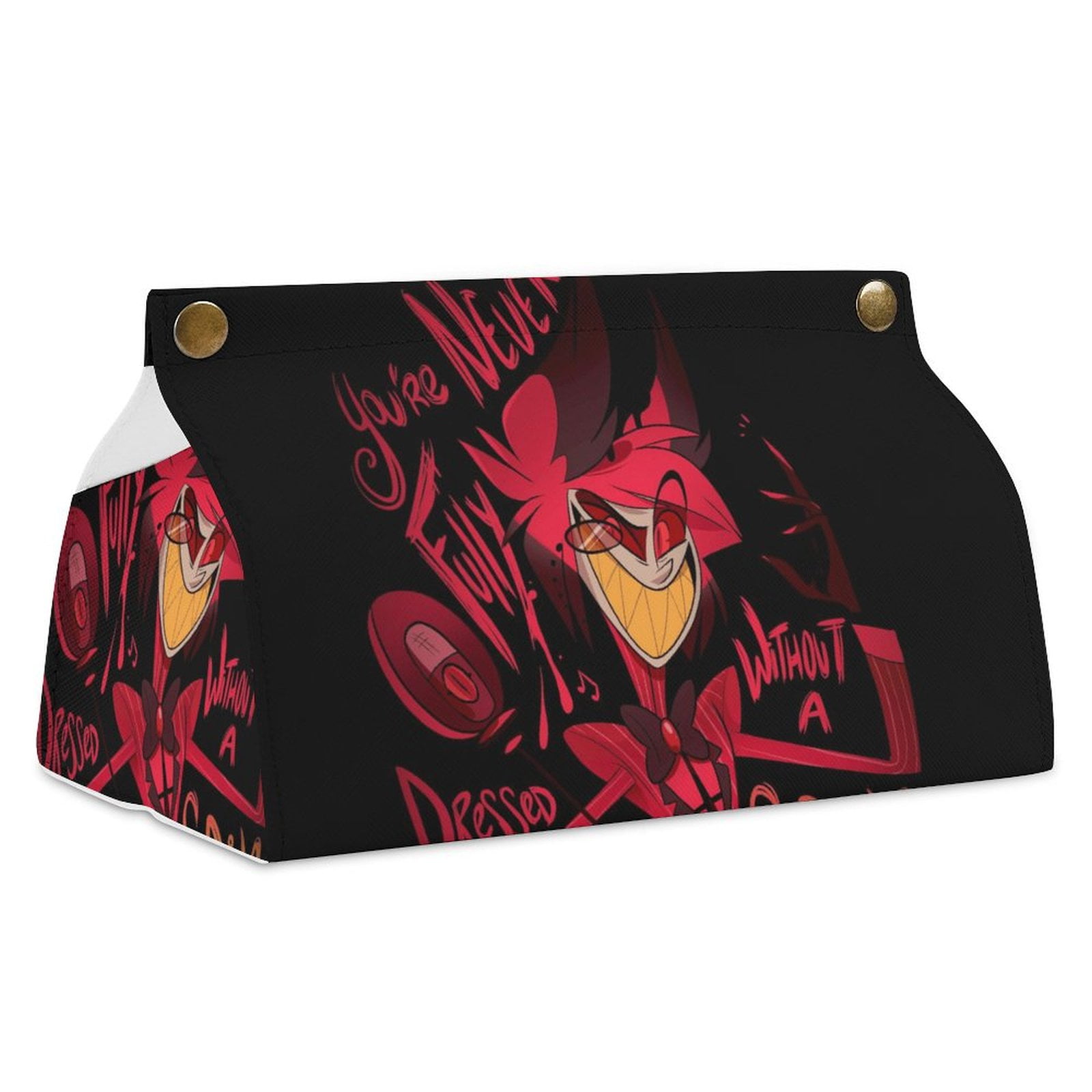 Hazbin Hotel Alastor Tissue Box Cover PU Tissue Paper Case Pouch Holder ...