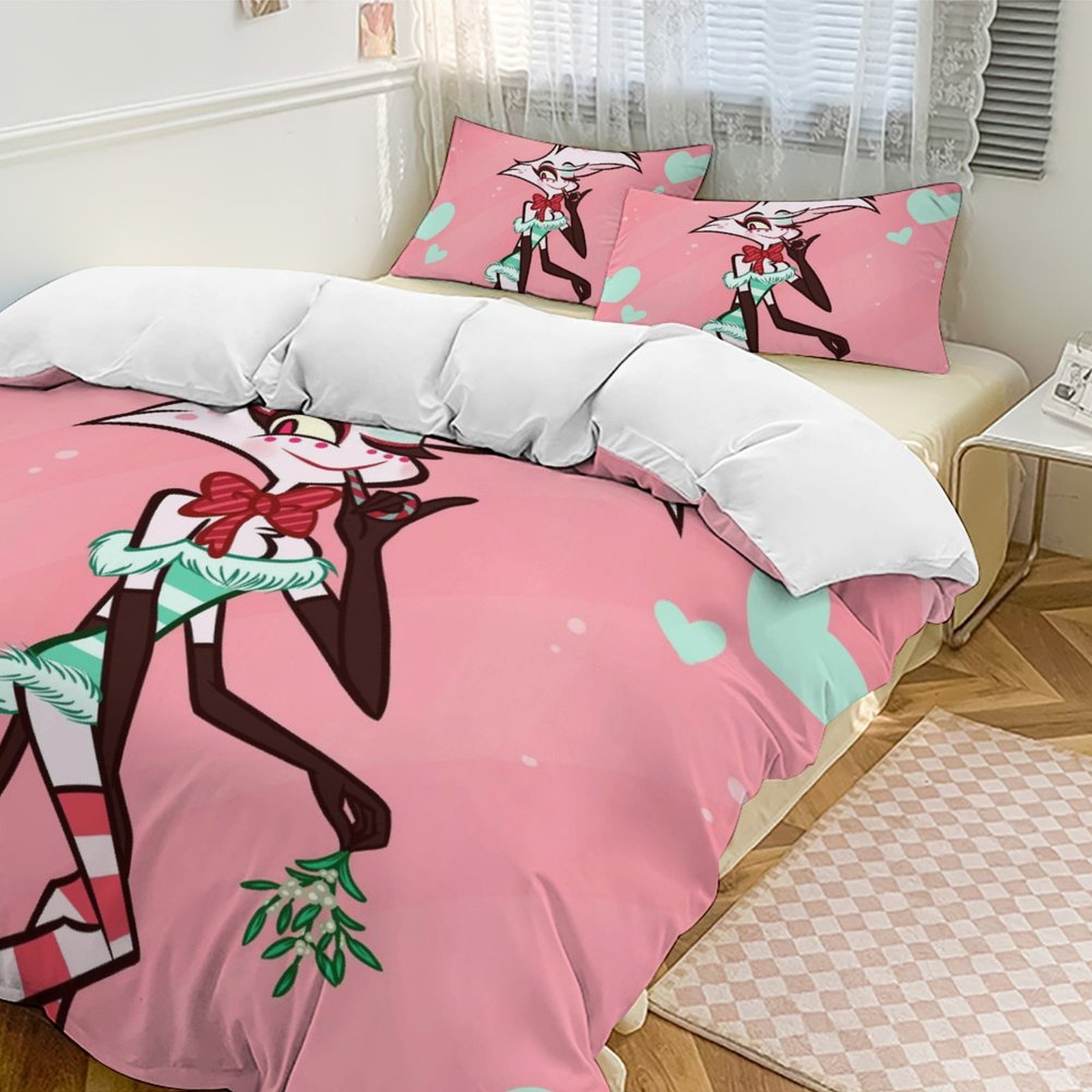 Hazbin Hotel Angel Dust 3 Pieces Bedding Set Soft Comforter Sets ...