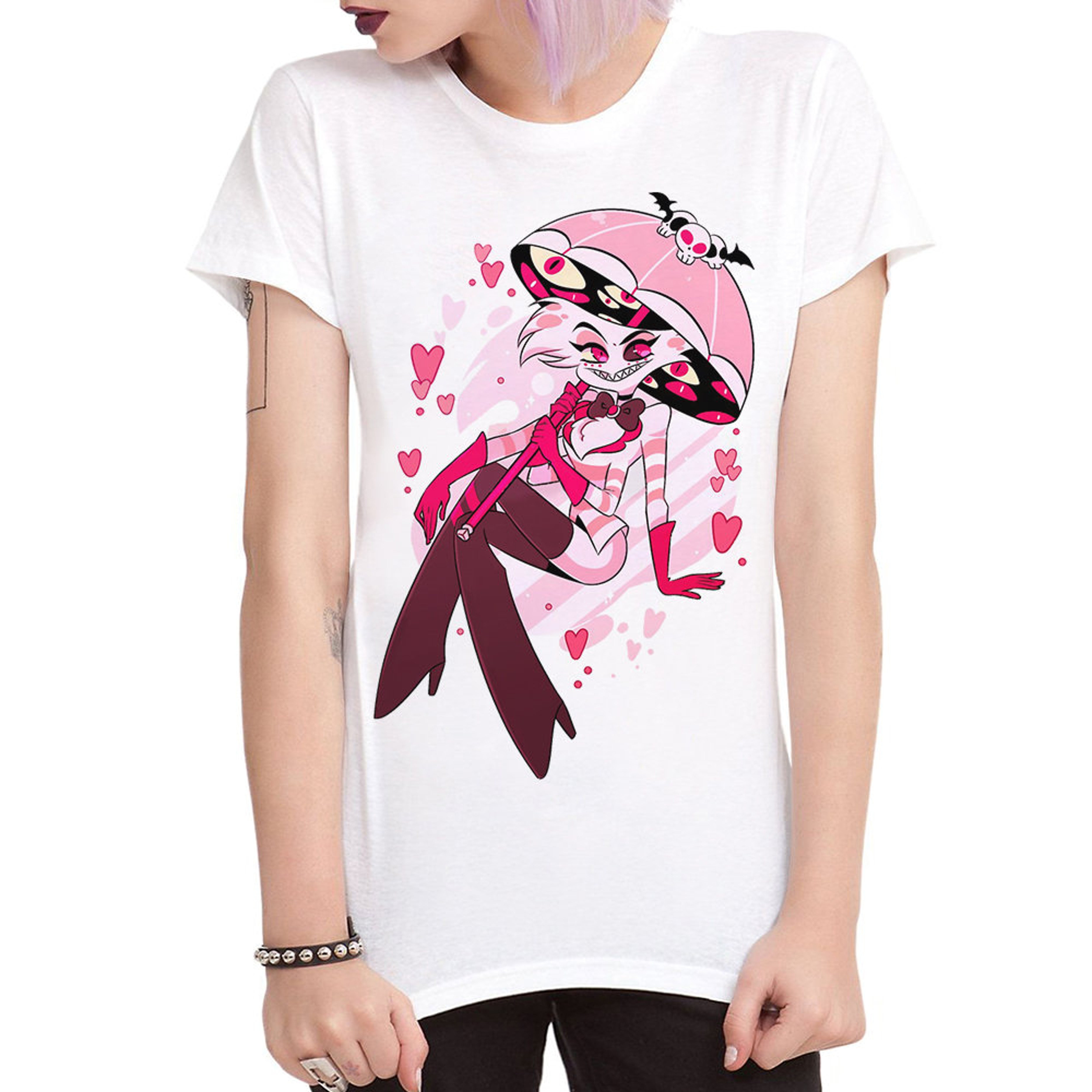 Hazbin Hotel Angel Dust Art T-Shirt / Men's Women's All Sizes / 100% ...