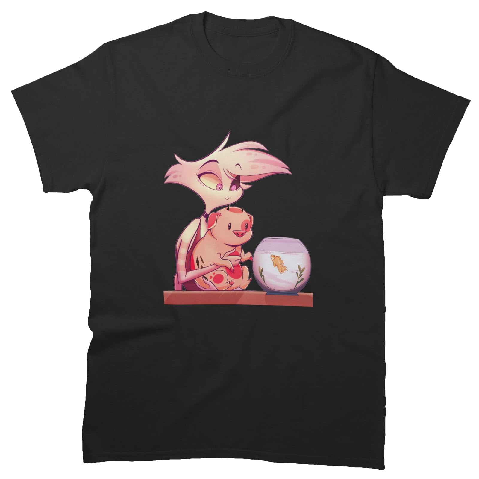 Hazbin Hotel Angel Dust Classic T-Shirt345 Black - Walmart.com