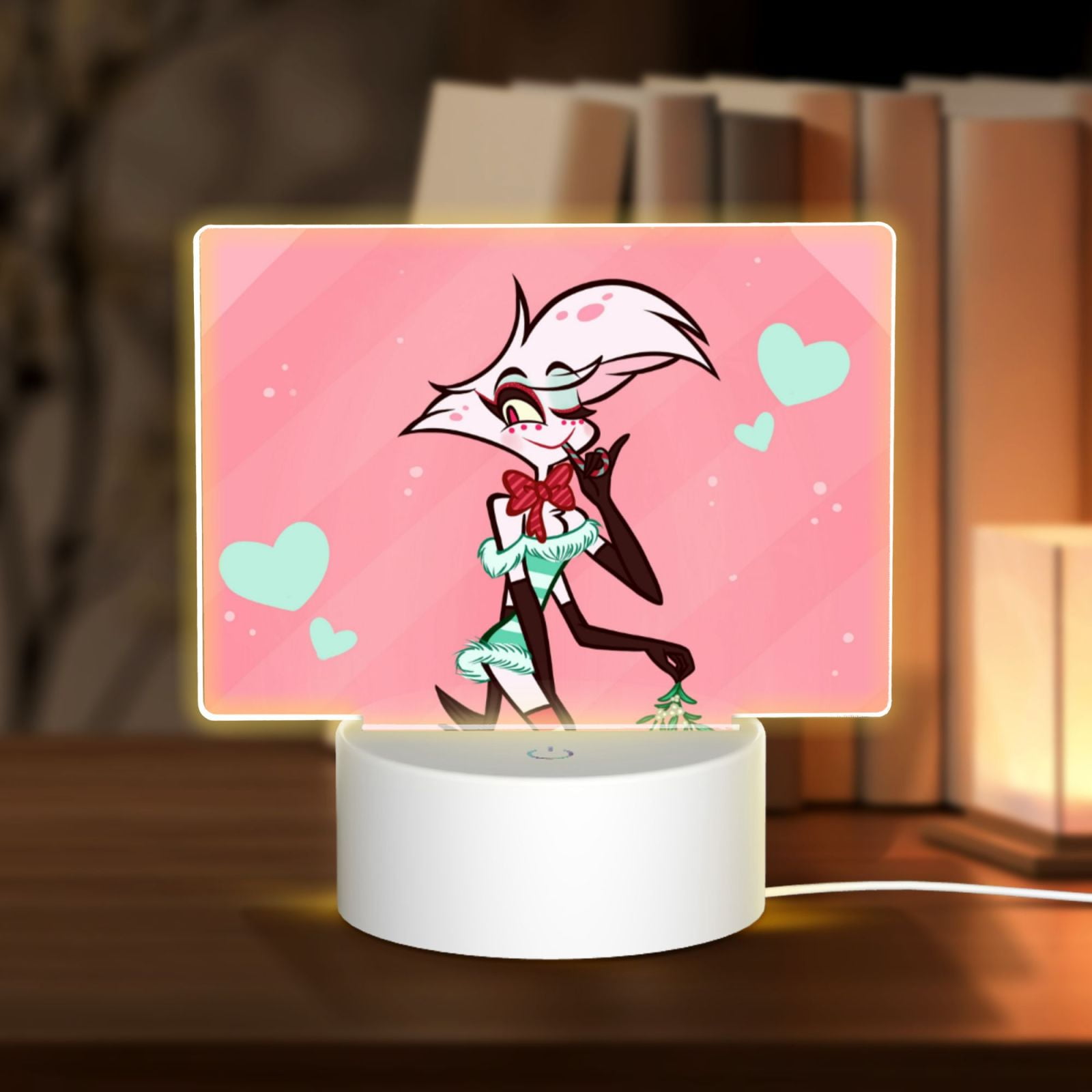 Hazbin Hotel Angel Dust Rectangular Acrylic Night Light Adjustable 3 ...